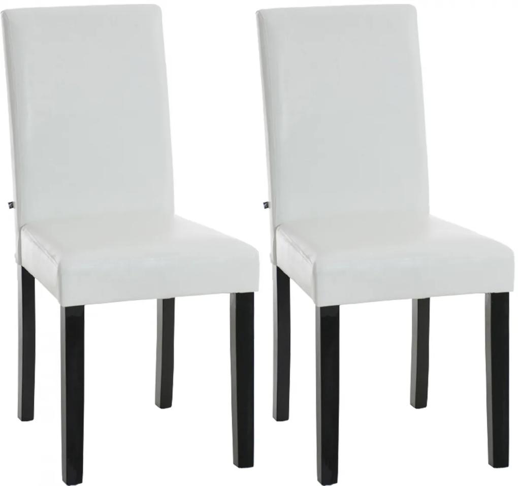Jídelní židle Inn, nohy tmavě černé (SET 2 ks) - Bílá