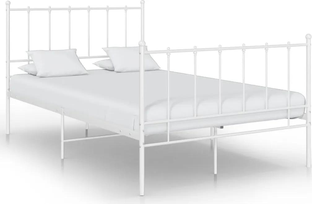 vidaXL Rám postele kov 120 x 200 cm [324953] Barva: Bílá