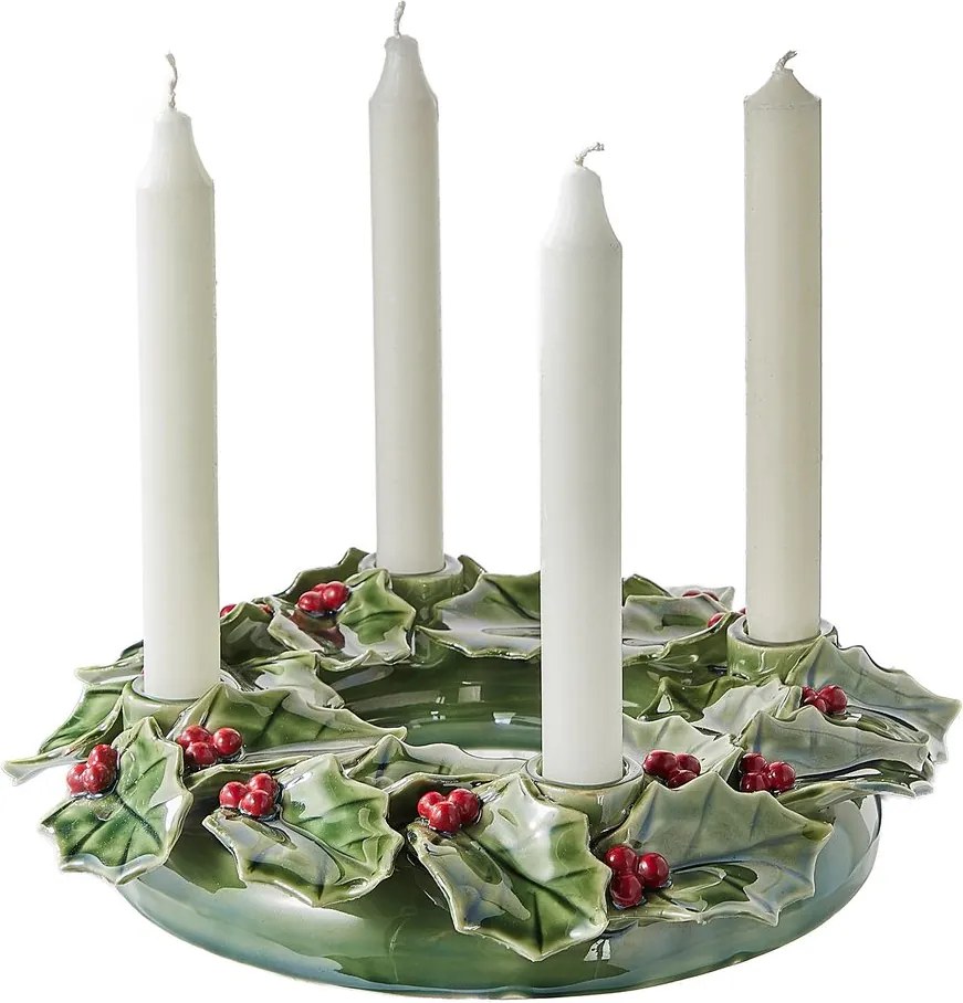 ILEX Adventní věnec 26 cm - zelená