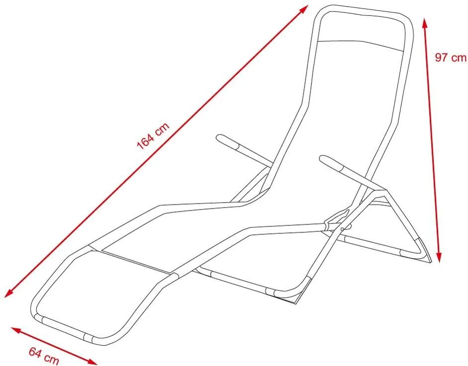 Avenberg Set 2 ks skládacích relaxačních křesel - lehátek Kent