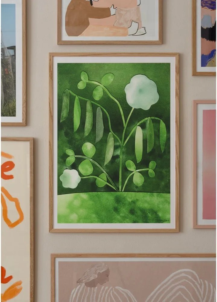Plakát 50x70 cm Peas in Bloom – Anna Ravn Bjørn – The Poster Club