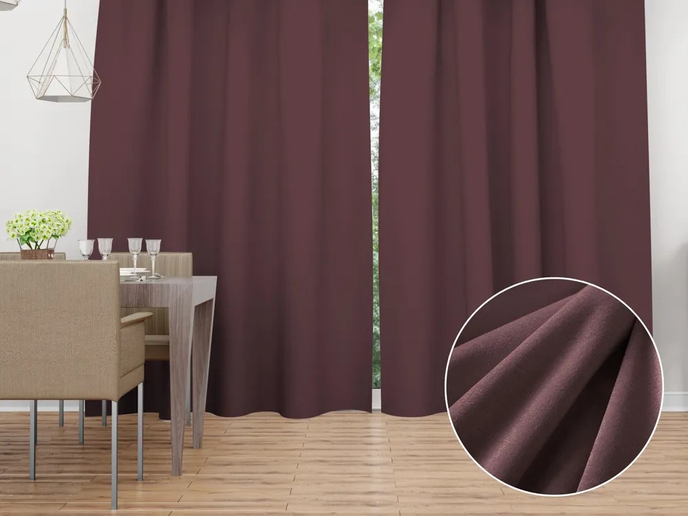 Biante Sametový závěs Velvet Premium SVP-019 Hnědofialový - šířka 270 cm 270x160 cm