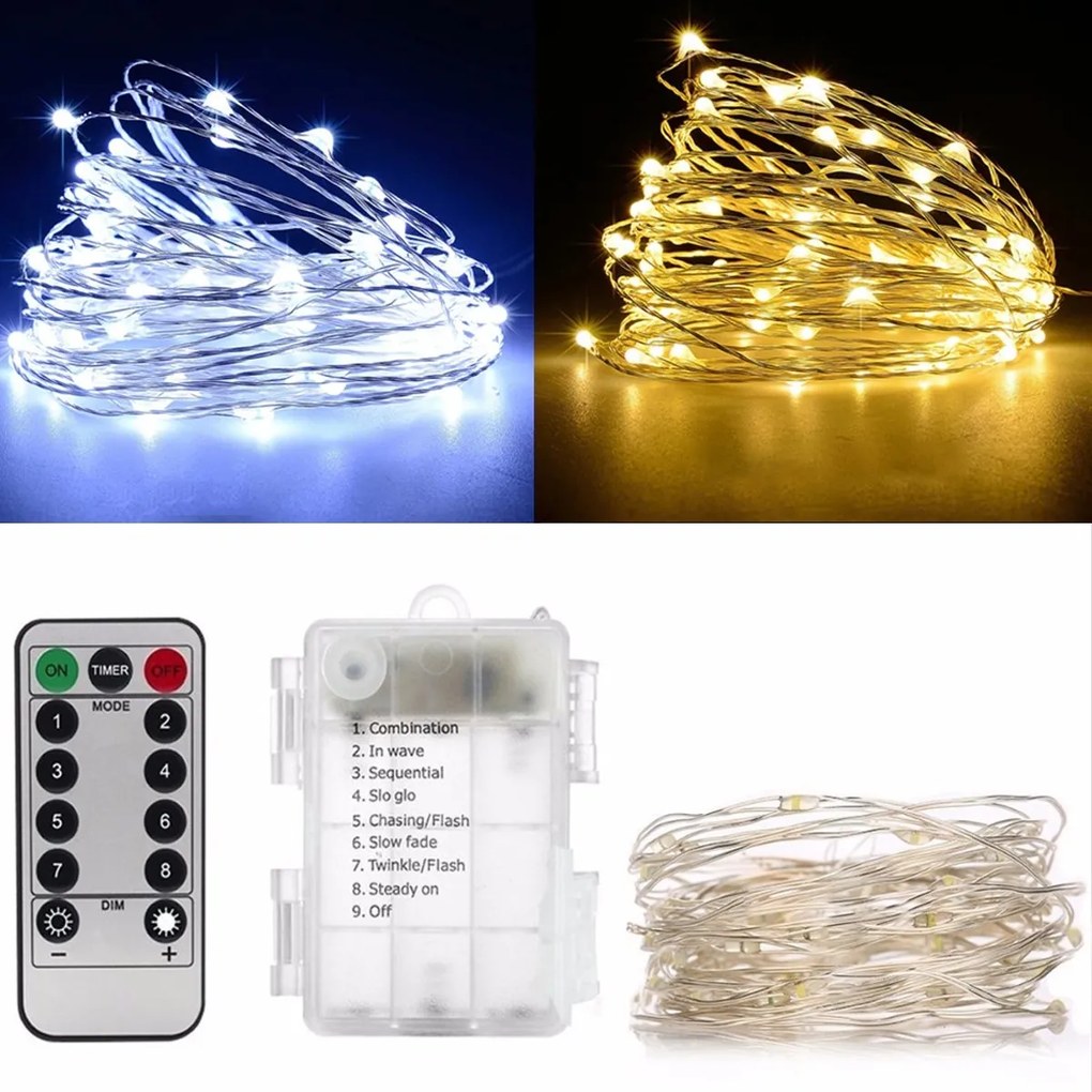 Světelný LED řetěz Linde 300 diod teplá bílá