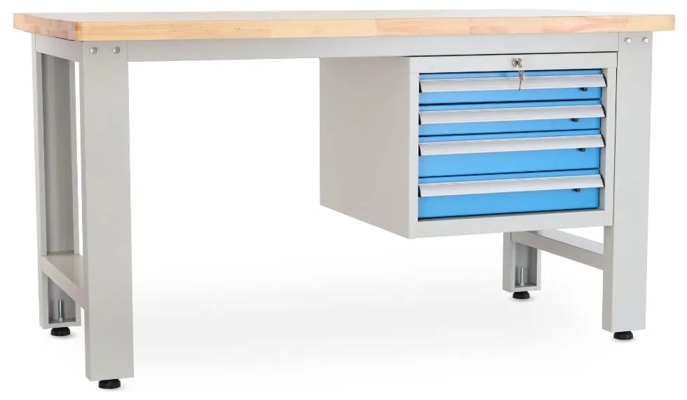 Dílenský stůl Solid OAK-04, 150 cm, závěsný box, dub