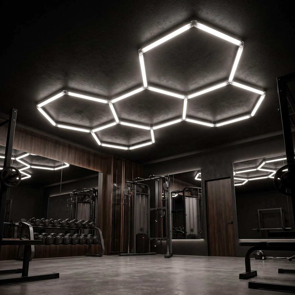 Toolight Toolight, LED stropní svítidlo HEXAGON 5 modulů, JNH051-H, bílá, OSW-56243