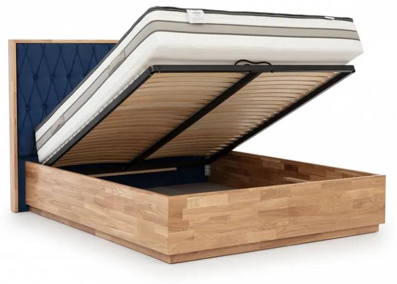 Dřevěná elegantní postel MOLE 140x200 cm