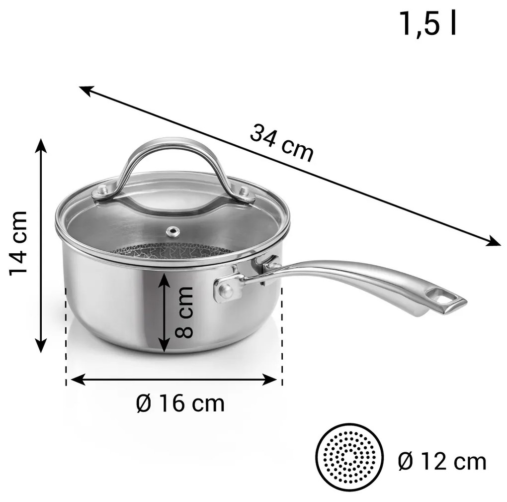 Rendlík SteelCRAFT s poklicí ø 16 cm, 1,5 l