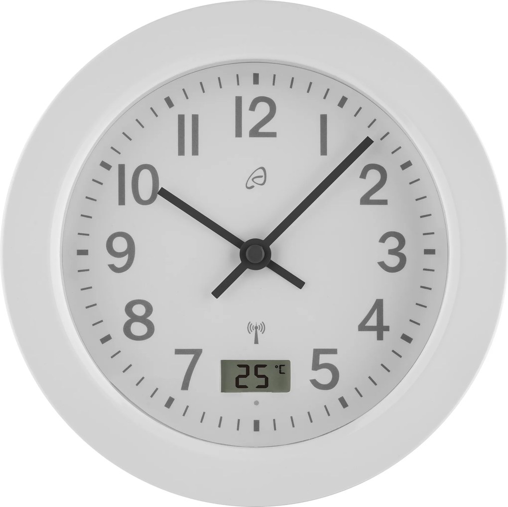 Auriol® Koupelnové hodiny řízené rádiovým signálem (bílá)