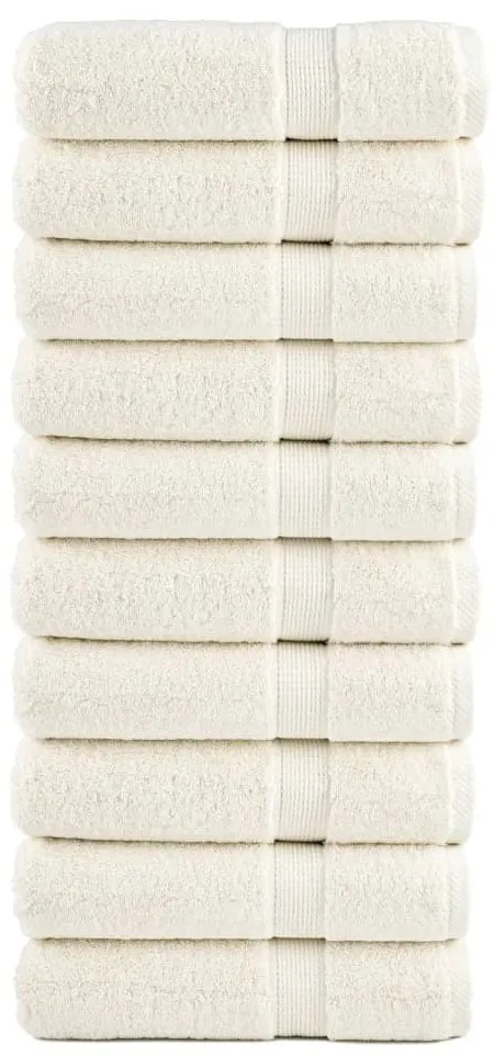 Premium ručníky SOLUND 10 ks krémové 70 x 140 cm 600 g/m² 137478