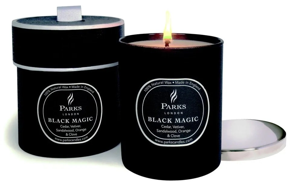 Svíčka s vůní cedru a vetiveru Parks Candles London Magic, 45 hodin hoření