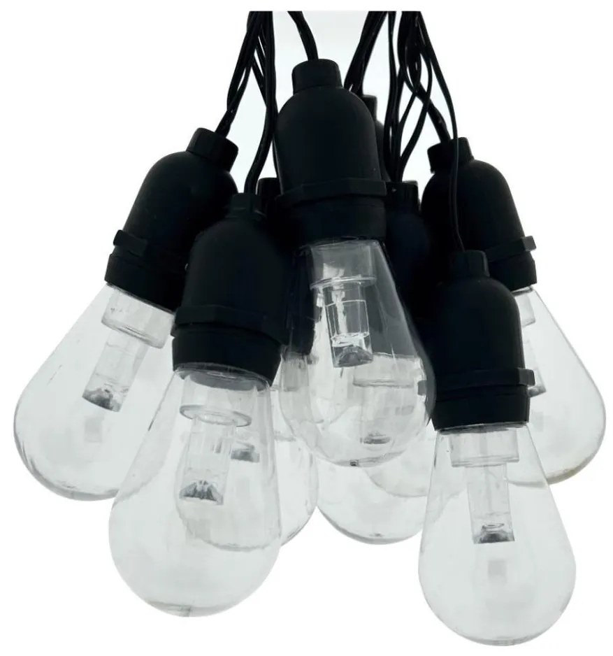 Baterie Centrum LED Venkovní dekorační řetěz 10xLED/0,15W/230V 3,8 m IP44 černá 034 0001078