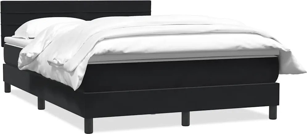 Box spring postel s matrací černá 160x210 cm samet 3316313