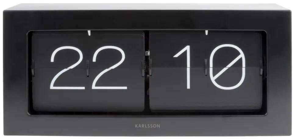 Designové nástěnné/stolní překlápěcí hodiny 5642BK Karlsson 37cm