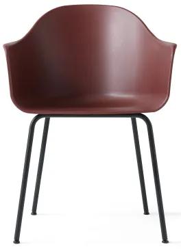 Harbour Dining Chair, kovová podnož černě lakovaná ocel červená Audo (MENU)