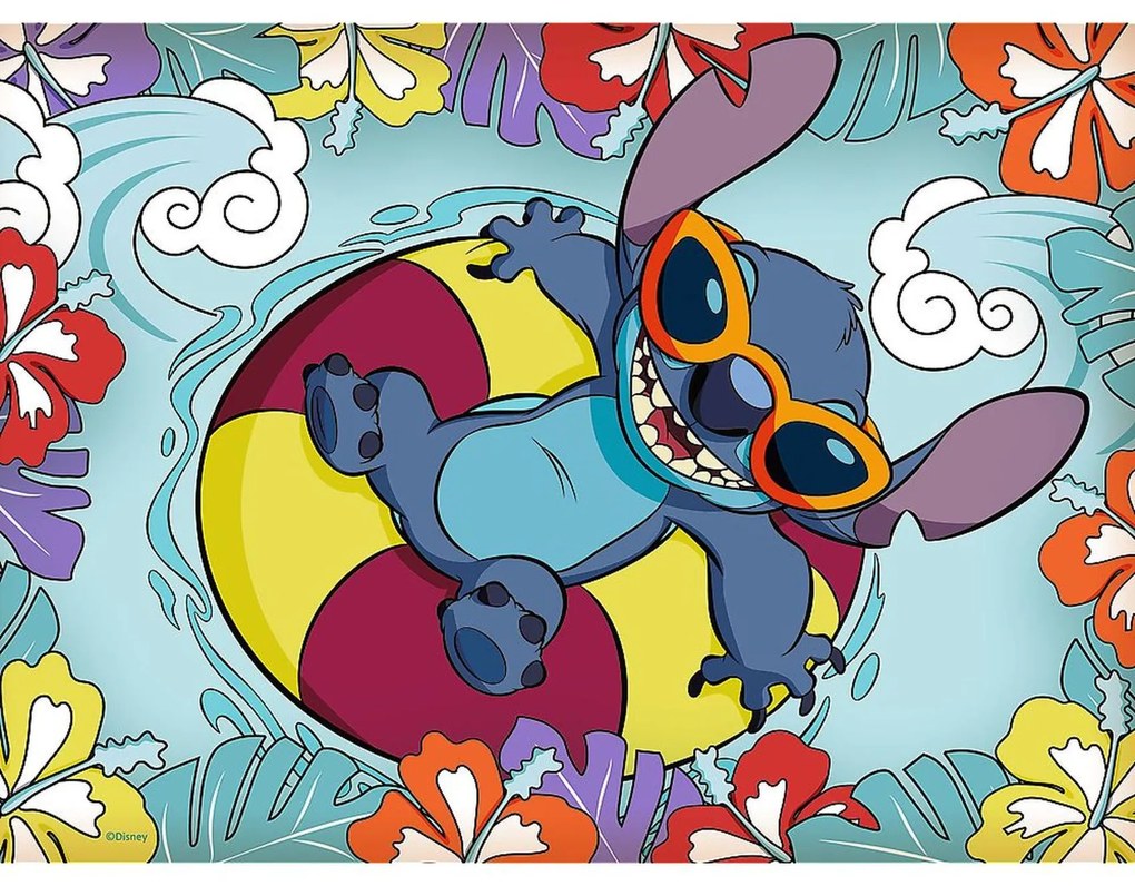 Trefl Puzzle Lilo&Stitch na dovolené 27x20cm 30 dílků v krabičce 21x14x4cm