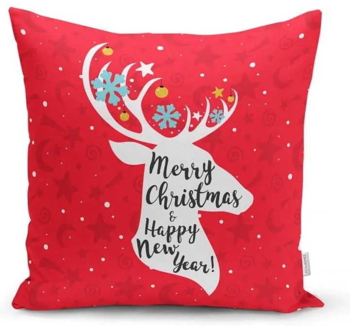 Sada 4 vánočních povlaků na polštář a běhounu na stůl Minimalist Cushion Covers Joy