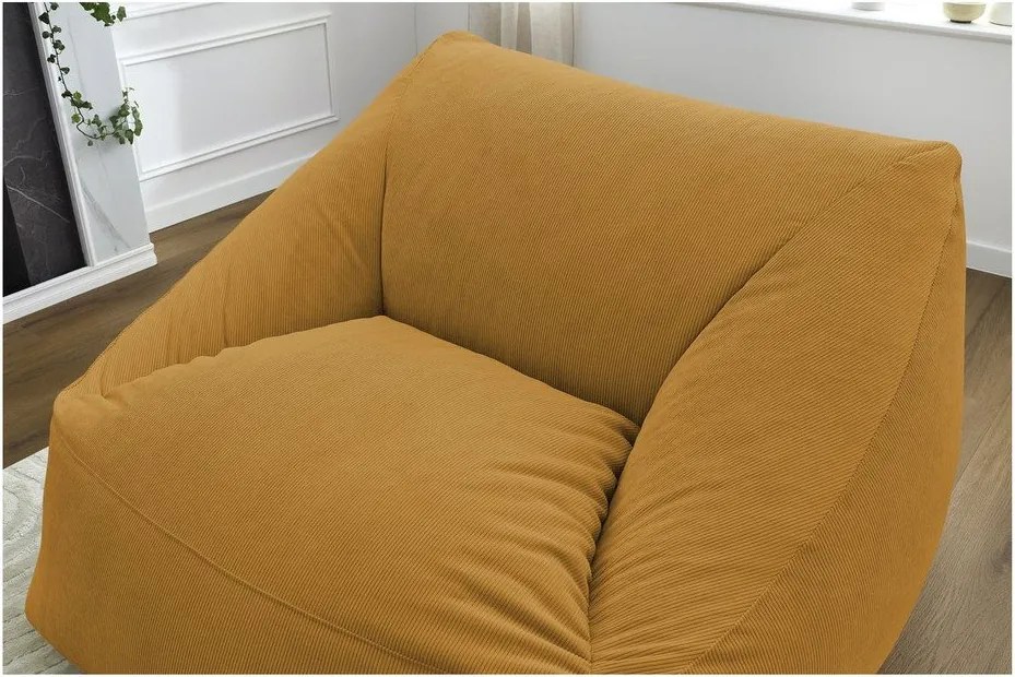 Žluté manšestrové křeslo Lilibet – Bobochic Paris