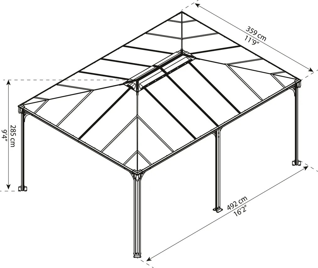 Palram - Canopia Martinique 5000 - zahradní hliníkový altán