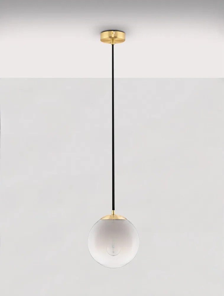 Bílé/ve zlaté barvě skleněné závěsné svítidlo ø 20 cm Vita – Nova Luce