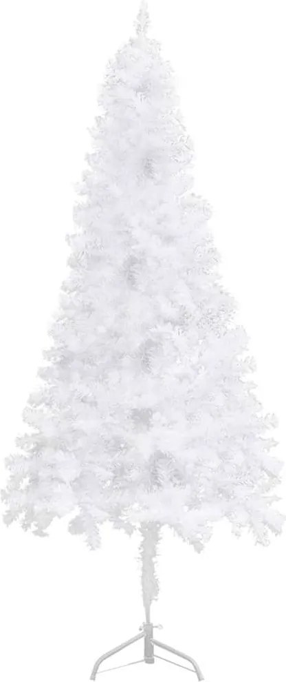 Rohový umělý vánoční stromek bílý 240 cm PVC 329171