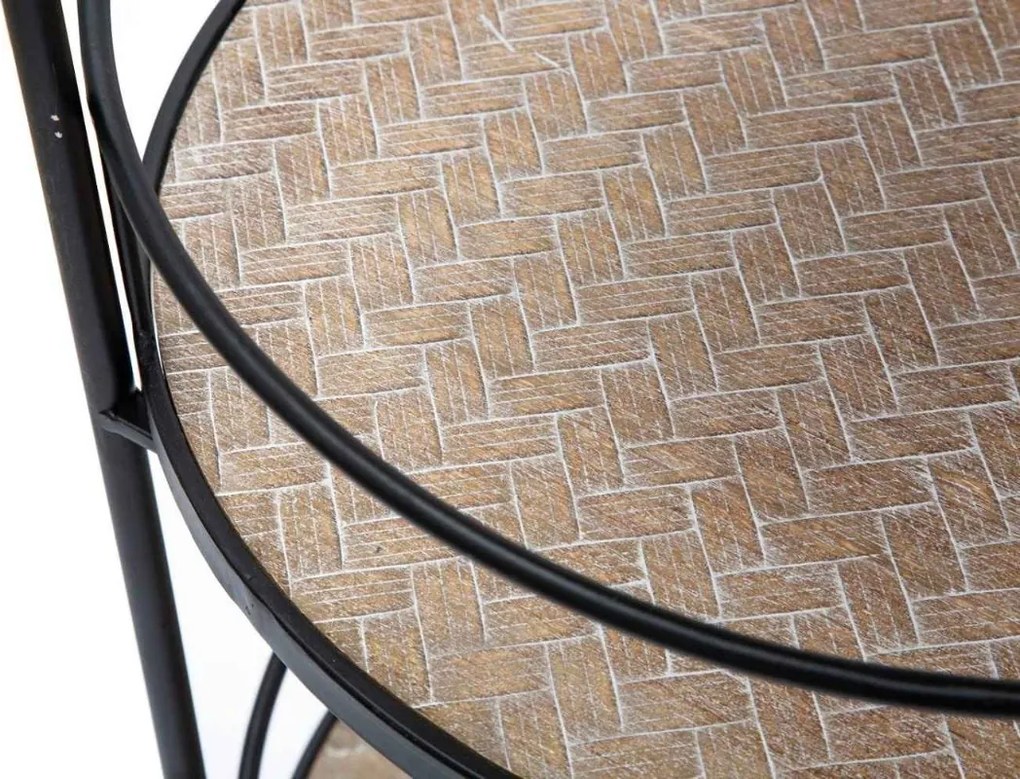 Designový servírovací vozík Abhilash 40 cm černý / hnědý