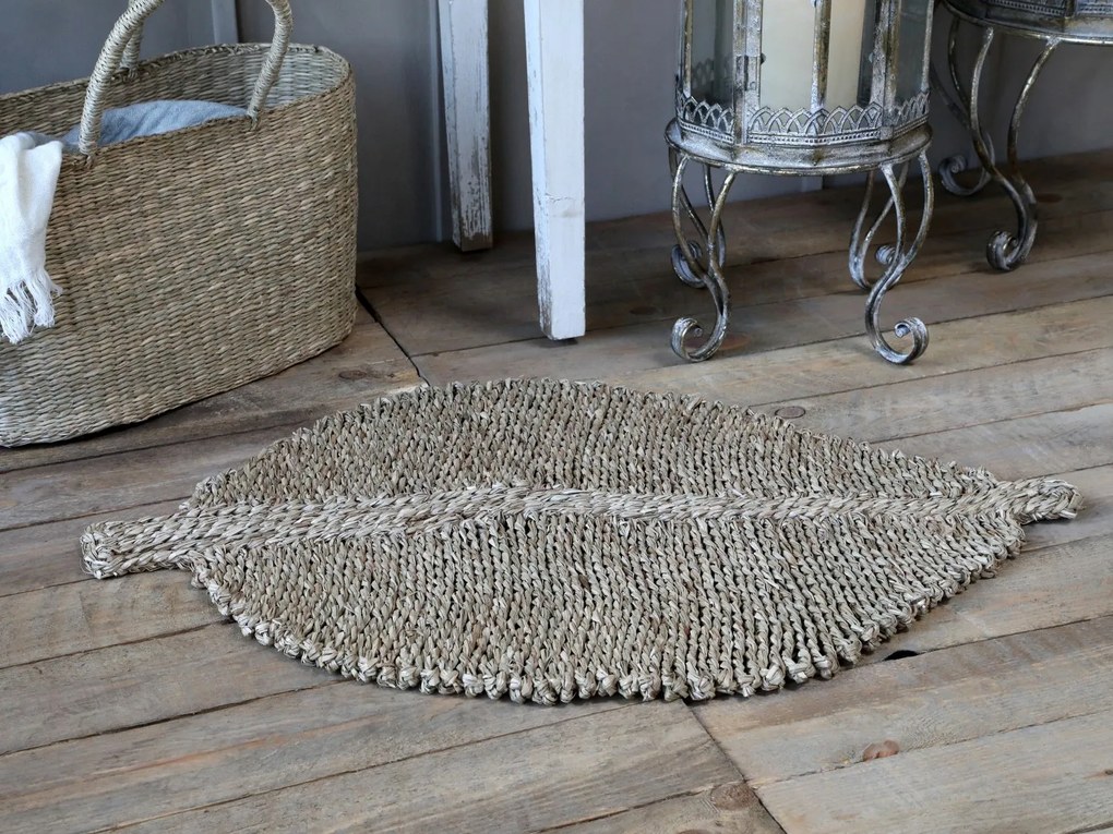 Koberec ve tvaru listu z mořské trávy Leaf - 50*75cm