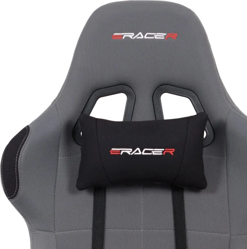 Kancelářská židle houpací mech., plast. kříž, šedá + černá látka – opěrák 90°–180° Šedá