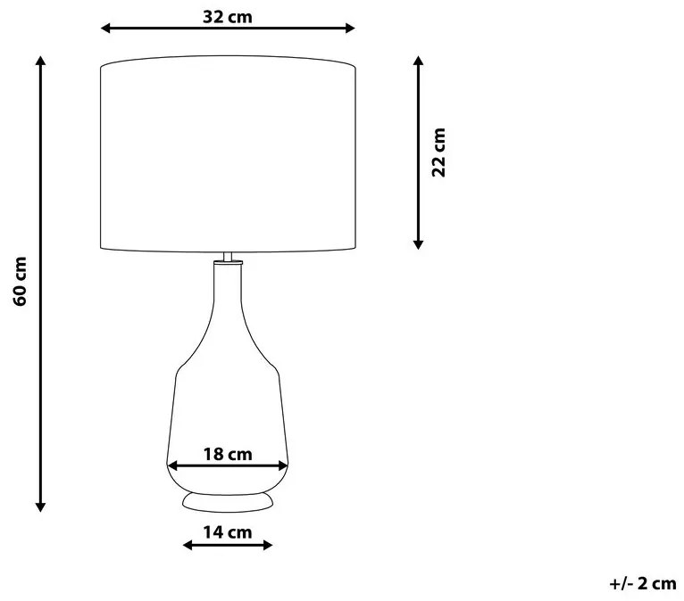 Červená stolní lampa TRIVERSA Beliani