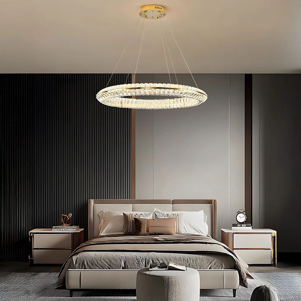 Toolight Toolight, LED stropní svítidlo 80cm, 45W, 4000K, APP1769-CP, zlatá, OSW-04347