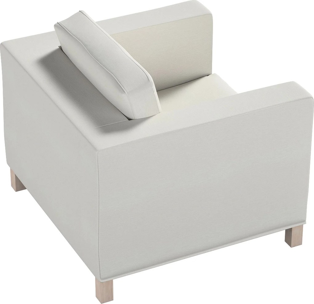 Potah na křesko IKEA Karlanda, krátký barva šedá látka lesklé, pletený vzor, sametová
