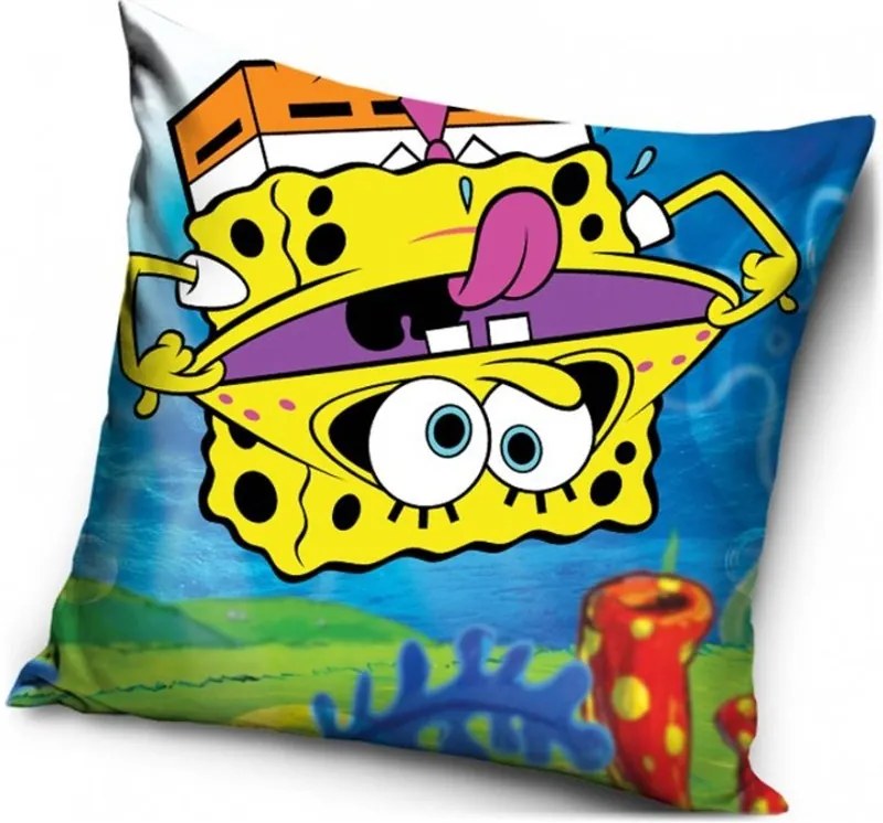 Polštář Spongebob vzhůru nohama - 40 x 40 cm