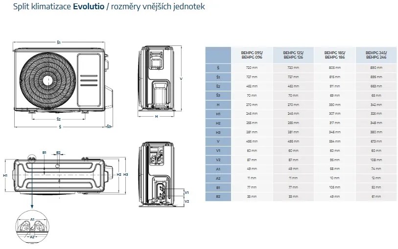 Klimatizace Beko Evolutio Pro 1+1 3,5kW R32