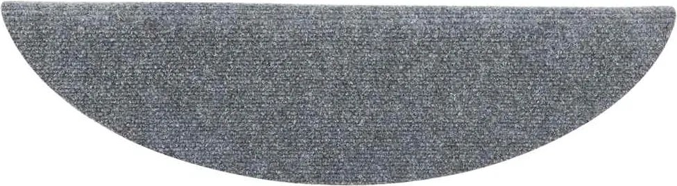 Schodové rohože samolepicí 5 ks 56 x 17 x 3 cm světle šedé půlkulaté 149680