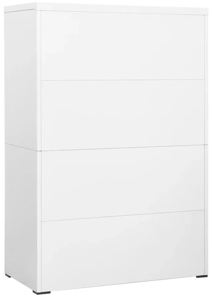 Petromila Kancelářská skříň bílá 90 x 46 x 134 cm ocel
