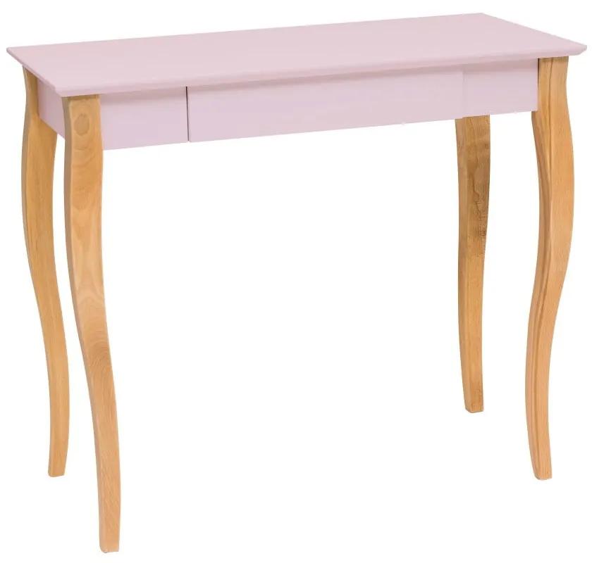 Růžový psací stůl Ragaba Lillo, délka 85 cm