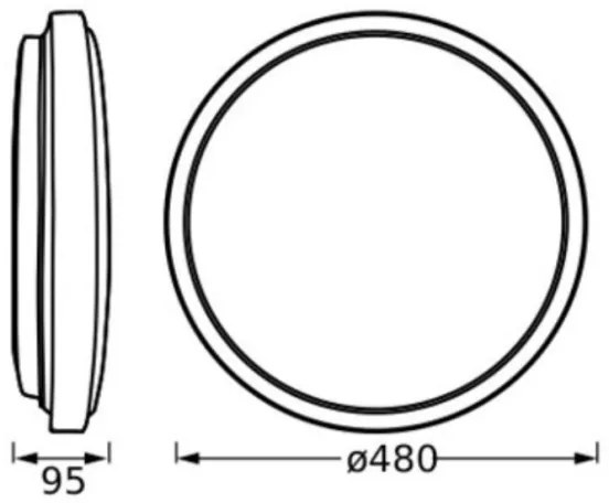 Ledvance - LED Stropní svítidlo ORBIS LONDON LED/36W/230V bílá