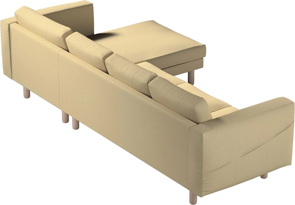Potah na pohovku IKEA Norsborg 4-místná se šezlongem barva zelená látka pletený vzor
