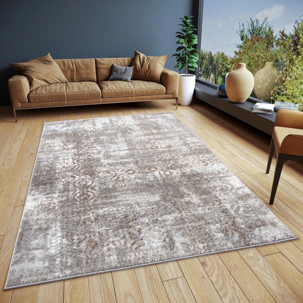 Kusový koberec Shine 105924 Style Grey Brown, 200x280, hnedá, obývacia izba, Hanse Home