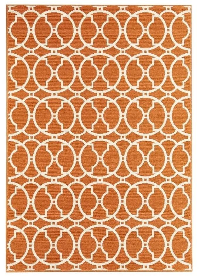 Oranžový venkovní koberec Floorita Interlaced, 160 x 230 cm