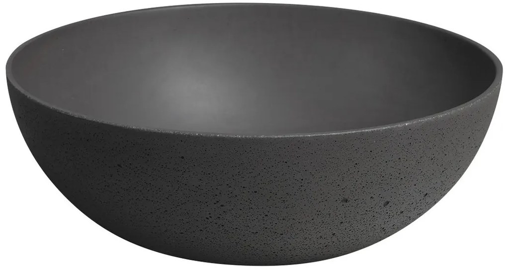 Sapho Sapho, FORMIGO betonové umyvadlo na desku, průměr 39cm, antracit, FG316