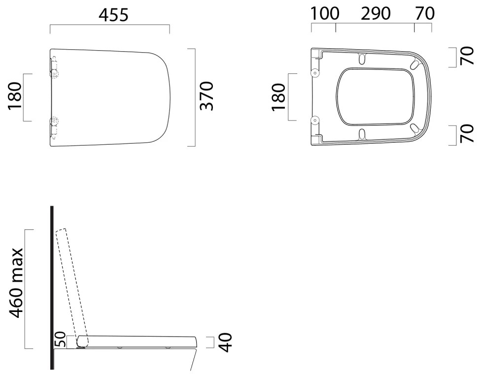 GSI SAND WC sedátko, Soft Close, bílá/chrom MS90C11