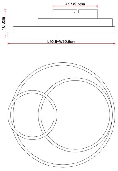 Globo 67237-36 - LED Stropní svítidlo KAMILLA LED/36W/230V