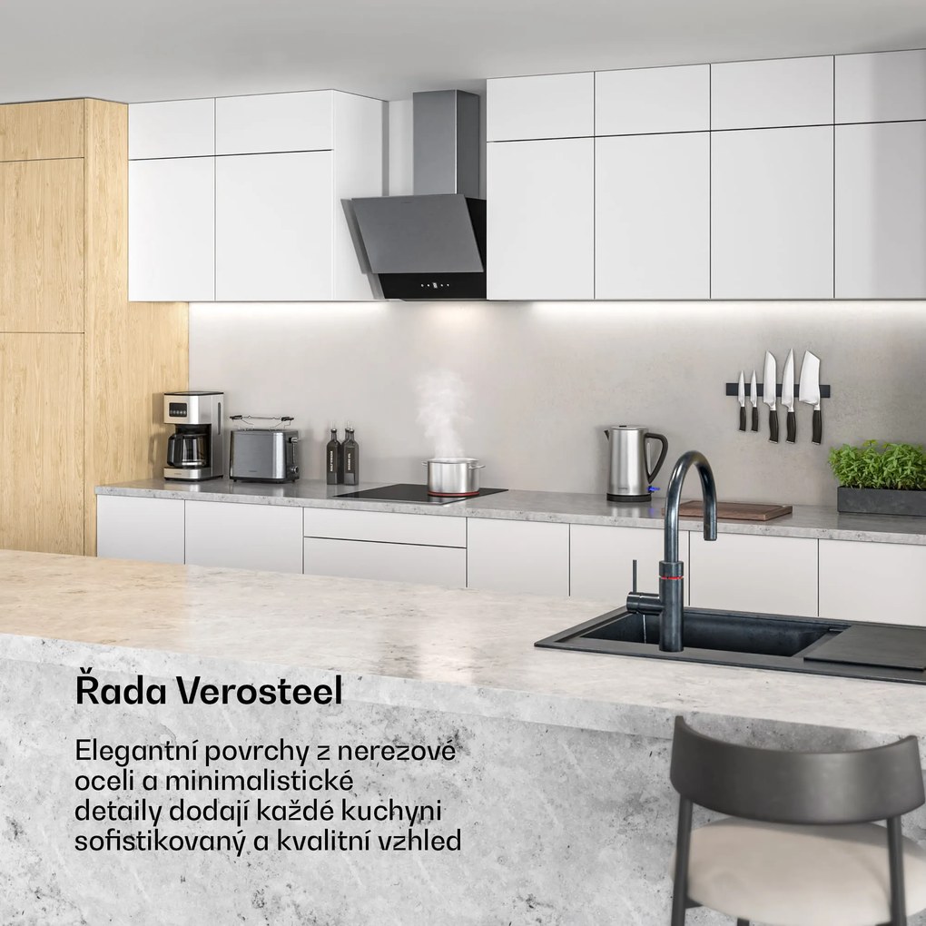 Klarstein Verosteel sklokeramická varná deska | 3 zóny | Minimalistická, výkonná | 5000 W | 45 cm