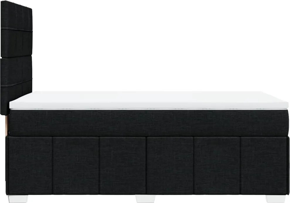 Box spring postel s matrací černá 90x190 cm textil 3291525