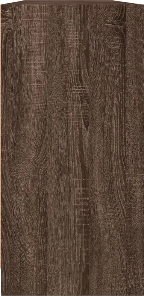 vidaXL Knihovna s dvířky 204 x 37 x 75 cm kompozitní dřevo [3206537] Barva: Černá