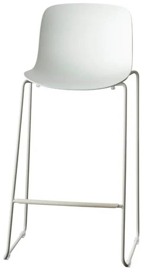 MAGIS - Barová židle TROY s plastovým sedákem a ližinovou podnoží