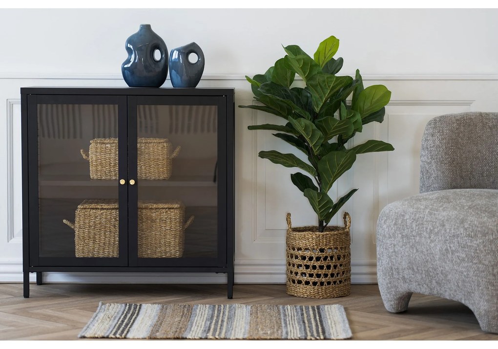 House Nordic Skleněný kabinet DALBY černý