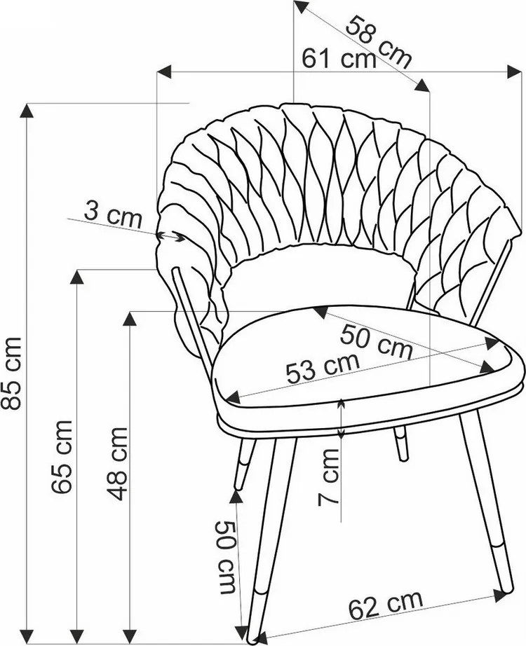 Jídelní židle Oakley, šedá