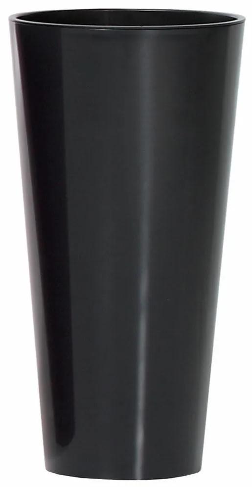 DekorStyle Květináč Tubus Slim Shine 8L černý