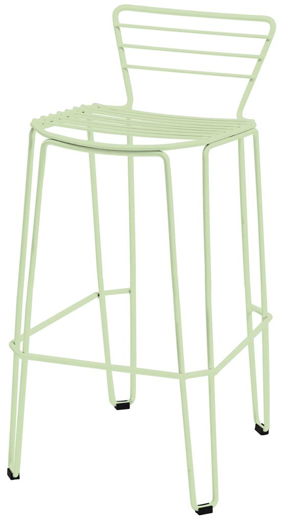 ISIMAR - Barová židle MENORCA nízká - světle zelená